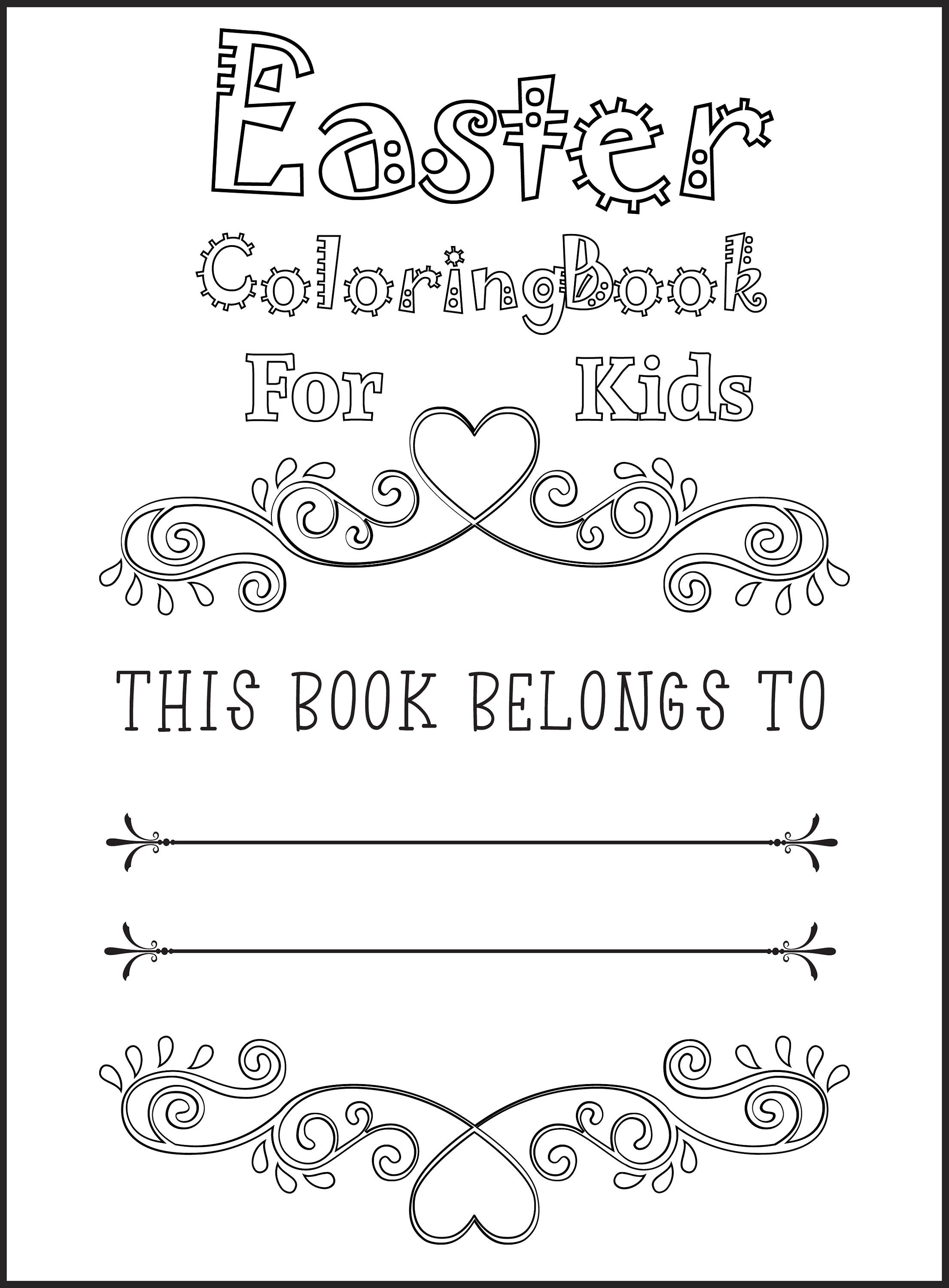 Easter Coloring Book for Kids | Printable Coloring Book | Digital ...
