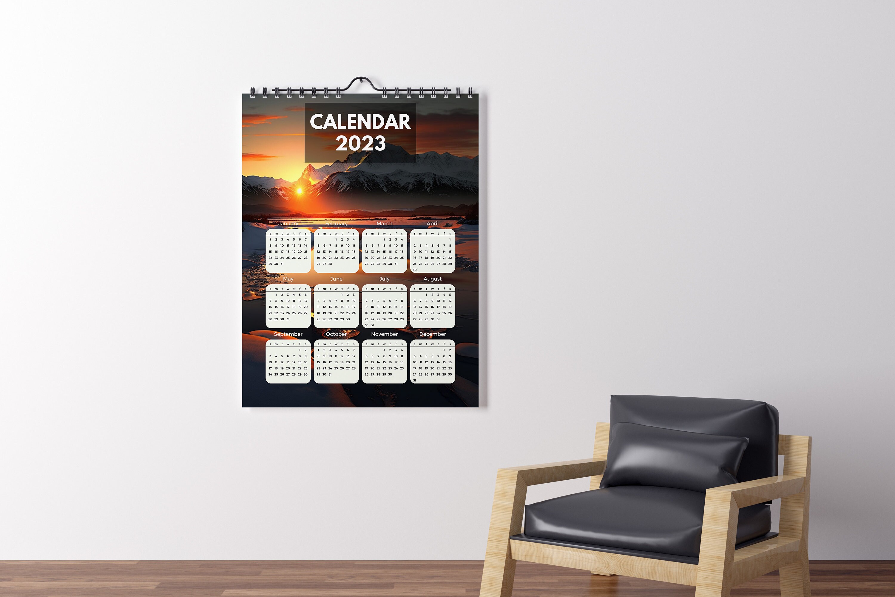 2023 Year at a Glance Instant Download Calendar Year at a Glance - Etsy