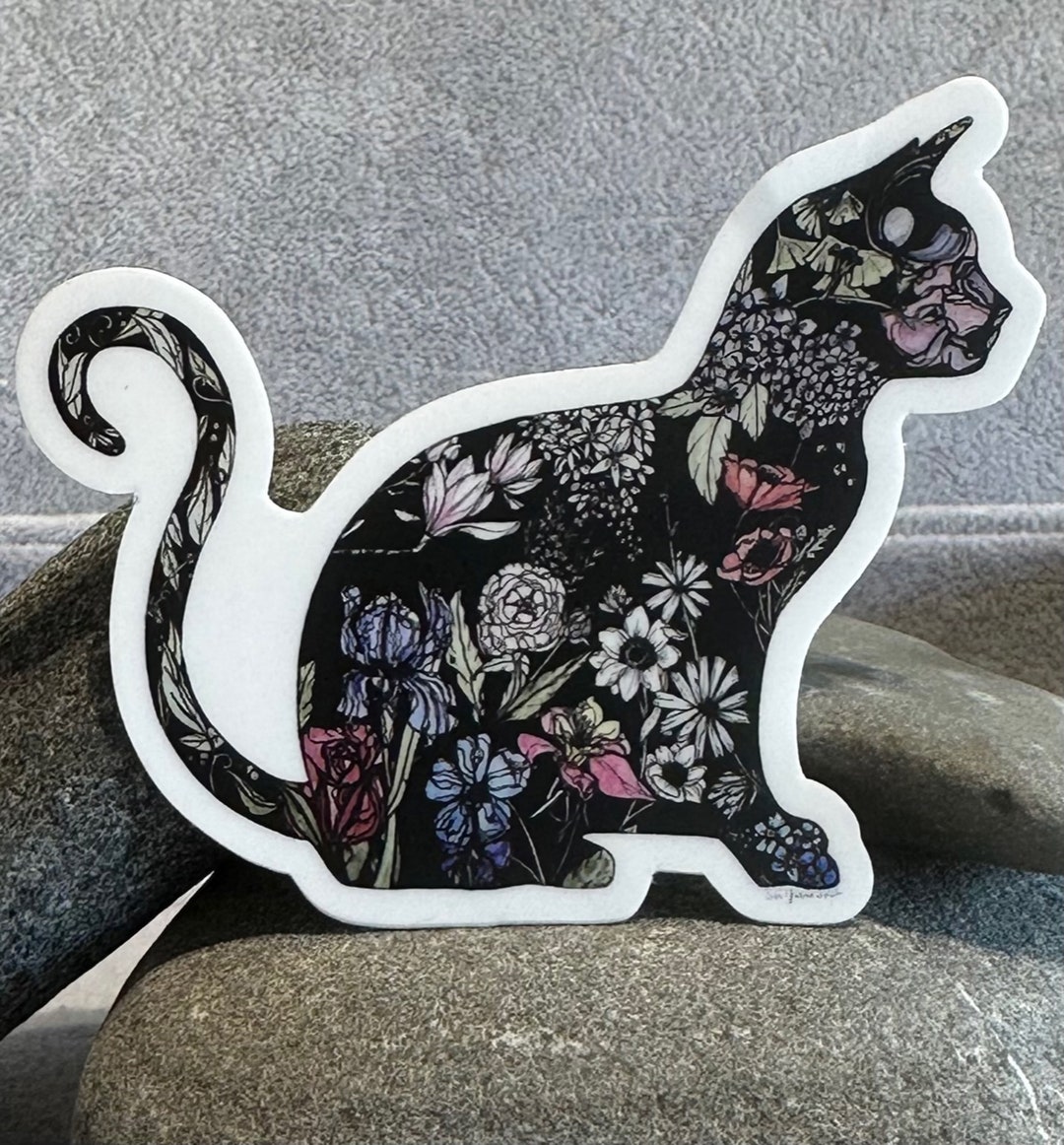 Sitting Pretty Kitty Sticker - Etsy