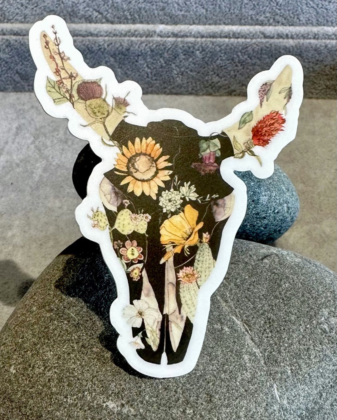 Cow Skull Sticker - Etsy