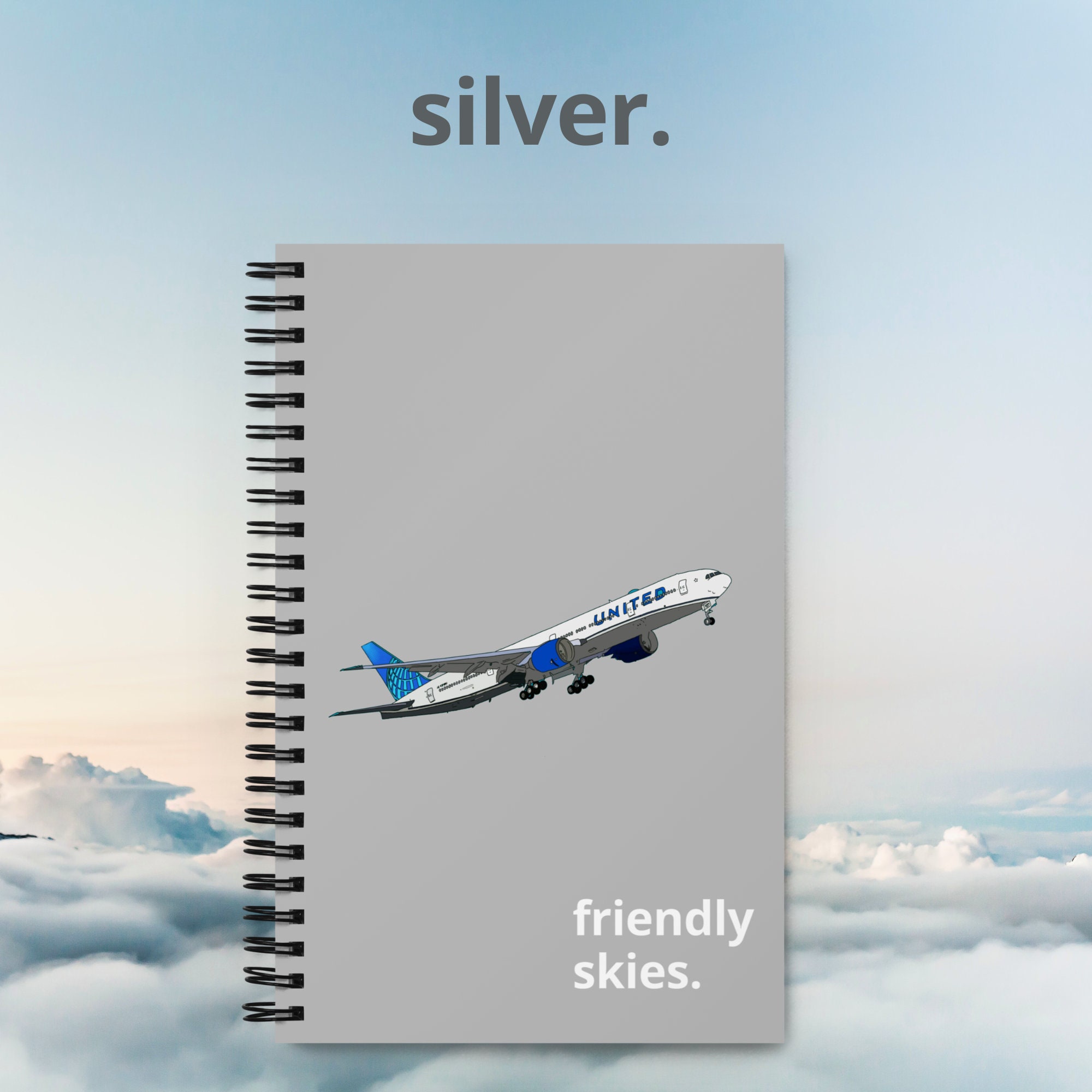 The UAL Notebook Custom Aviation Notebook With a Hand-drawn United ...