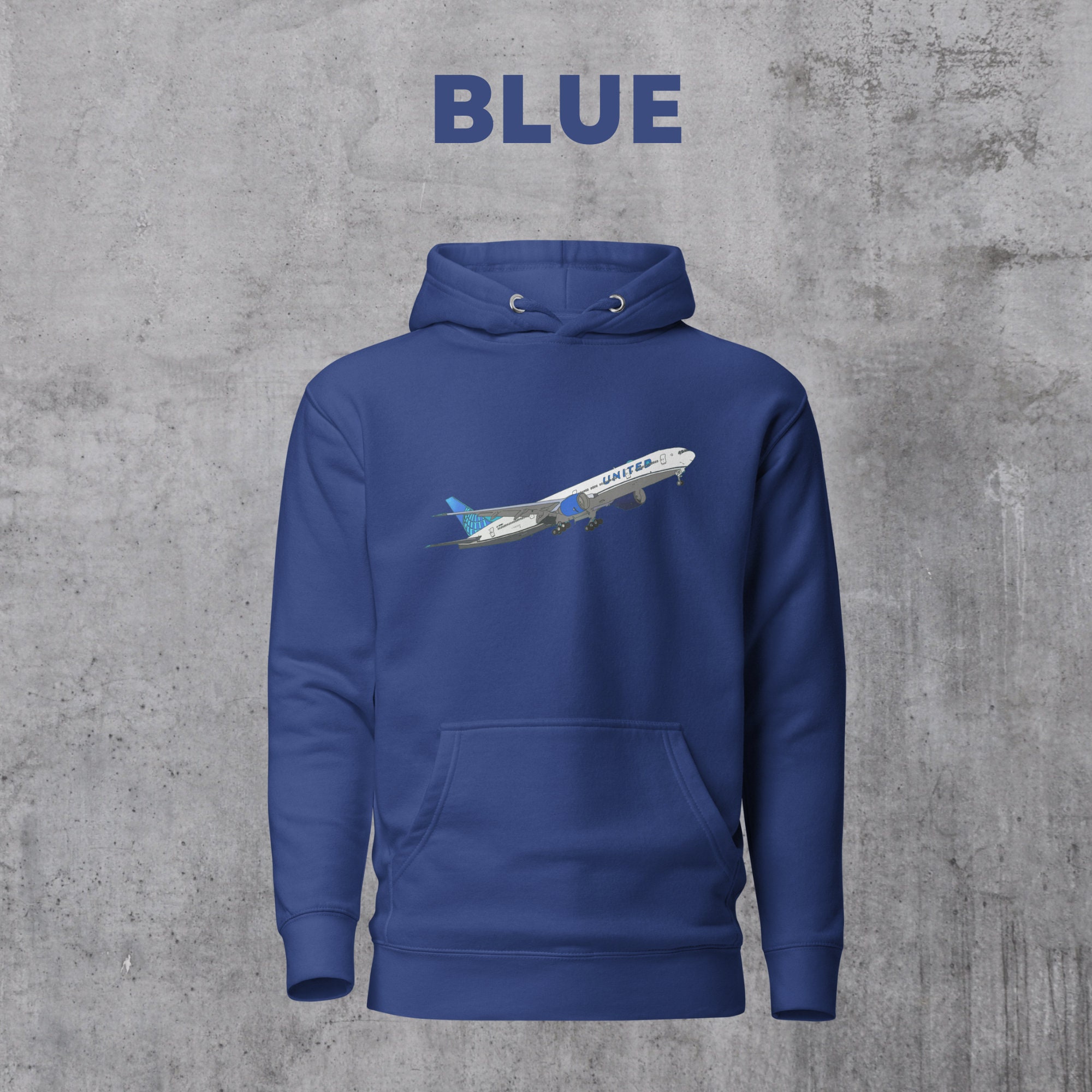 The UAL Hoodie Custom Aviation Hoodie With a Hand-drawn - Etsy