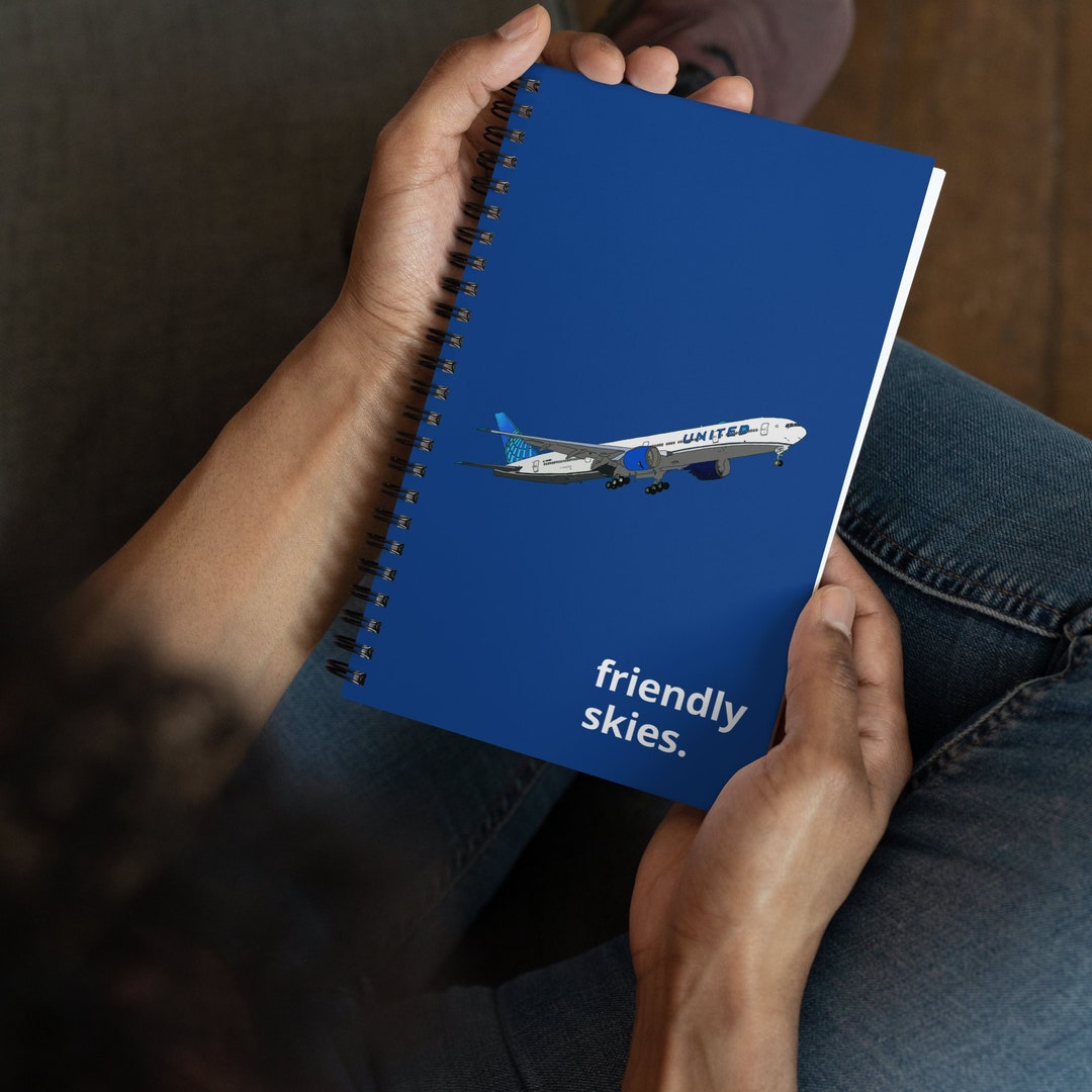 The UAL Notebook - Custom Aviation Notebook With a Hand-drawn United ...