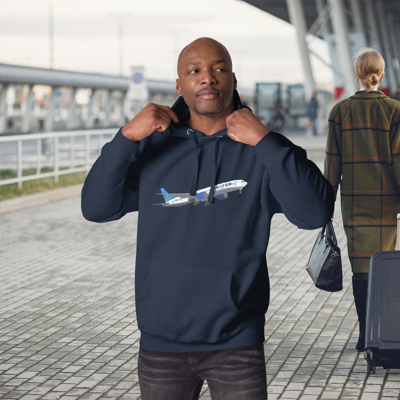 The UAL Hoodie Custom Aviation Hoodie With a Hand-drawn - Etsy