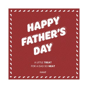 Father's Day Treat Tags Canva Template | Father's Day Handout Template ...
