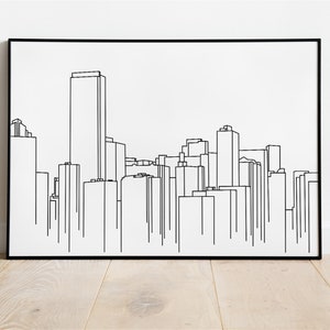 Miami City Skyline Print - Etsy
