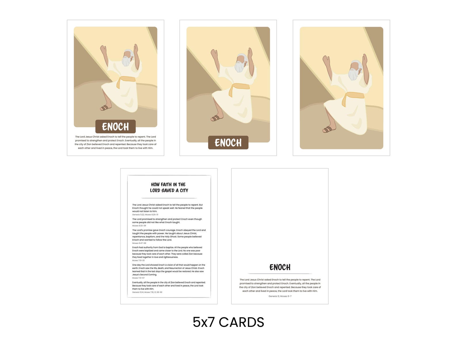 Enoch Story/lesson Poster/cards and Activity Pages, Printable PDF, Come ...
