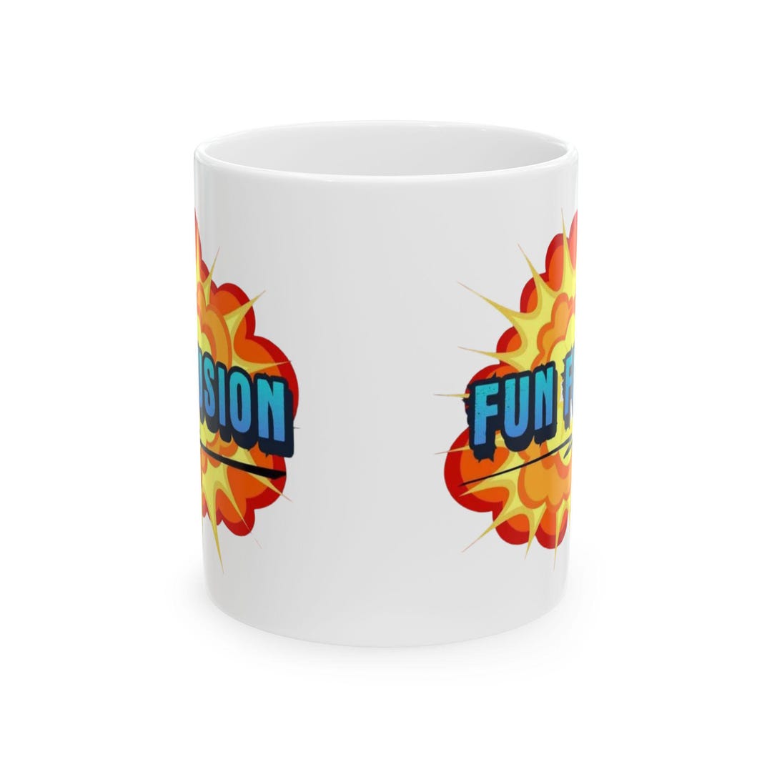 Fun Fusion LLC Logo Ceramic Mug | Smash Room Escape Room Glow Paint ...