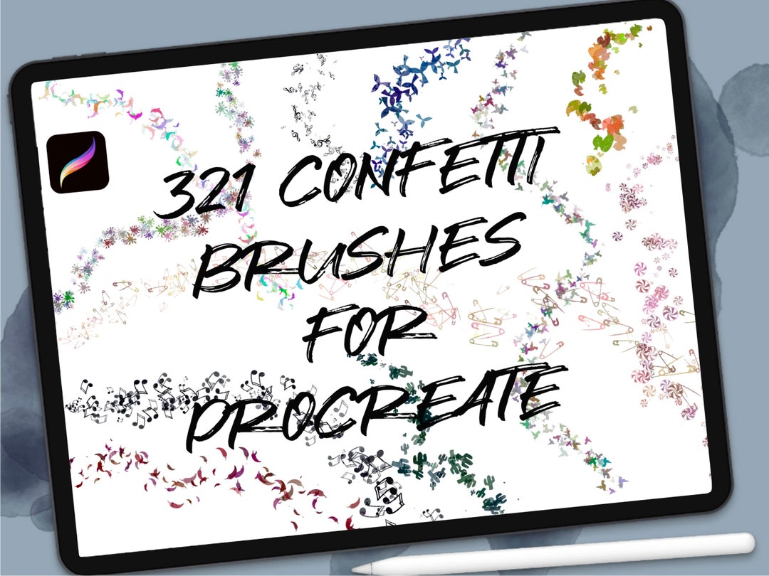 Procreate Confetti Brushes, Color Changing Brushes, Procreate Brushes, Rainbow Brushes ...