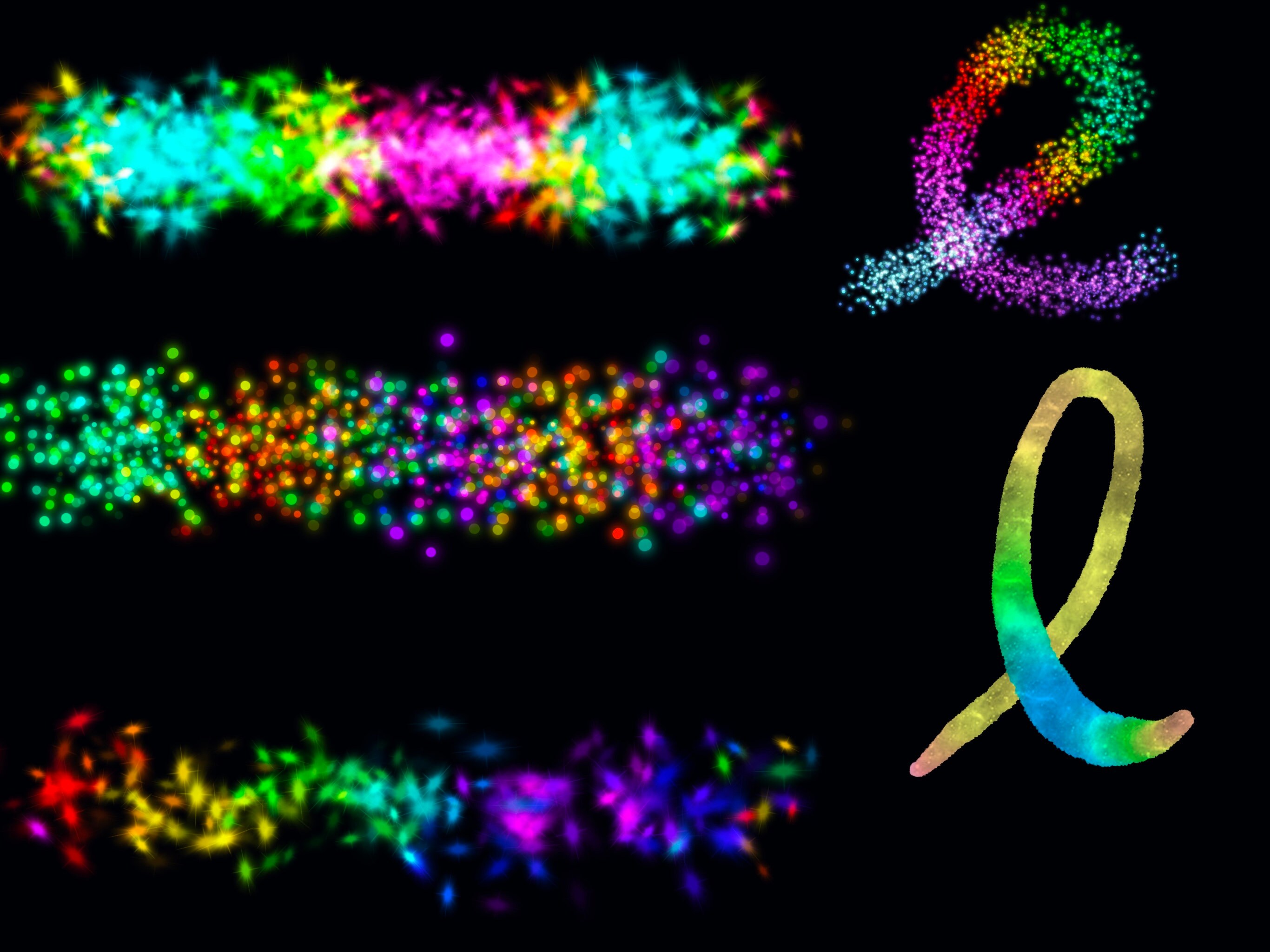 100 Procreate Rainbow Brushes, Color Changing Brushes, Good for Lettering and Illustrations ...