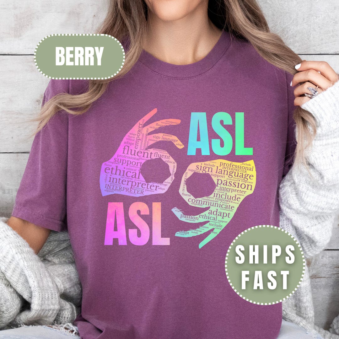 American Sign Language Interpreter T-shirt, Deaf Education Shirt, Back ...