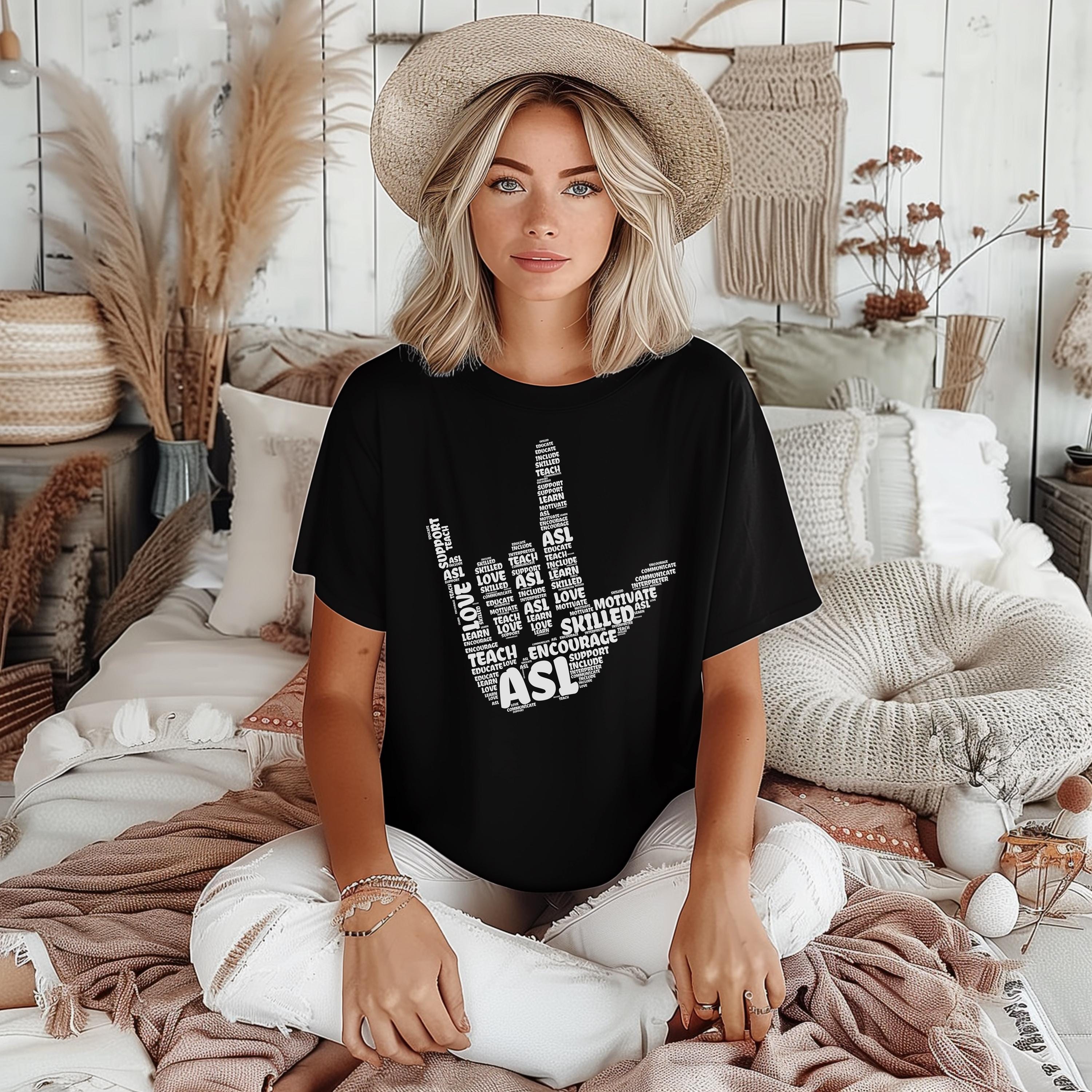 American Sign Language Interpreter Motivational T-shirt Back to School ...