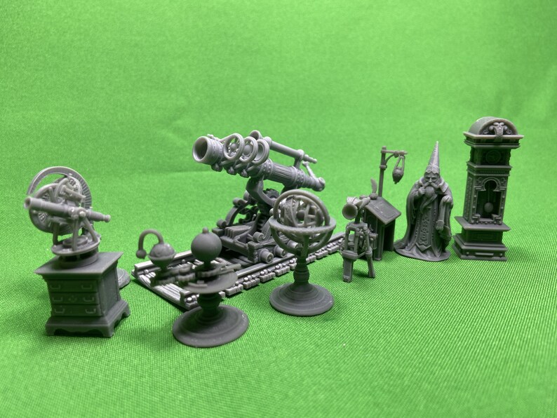 Astronomers Room Telescope Globe Medieval Wizard Scatter Terrain ...