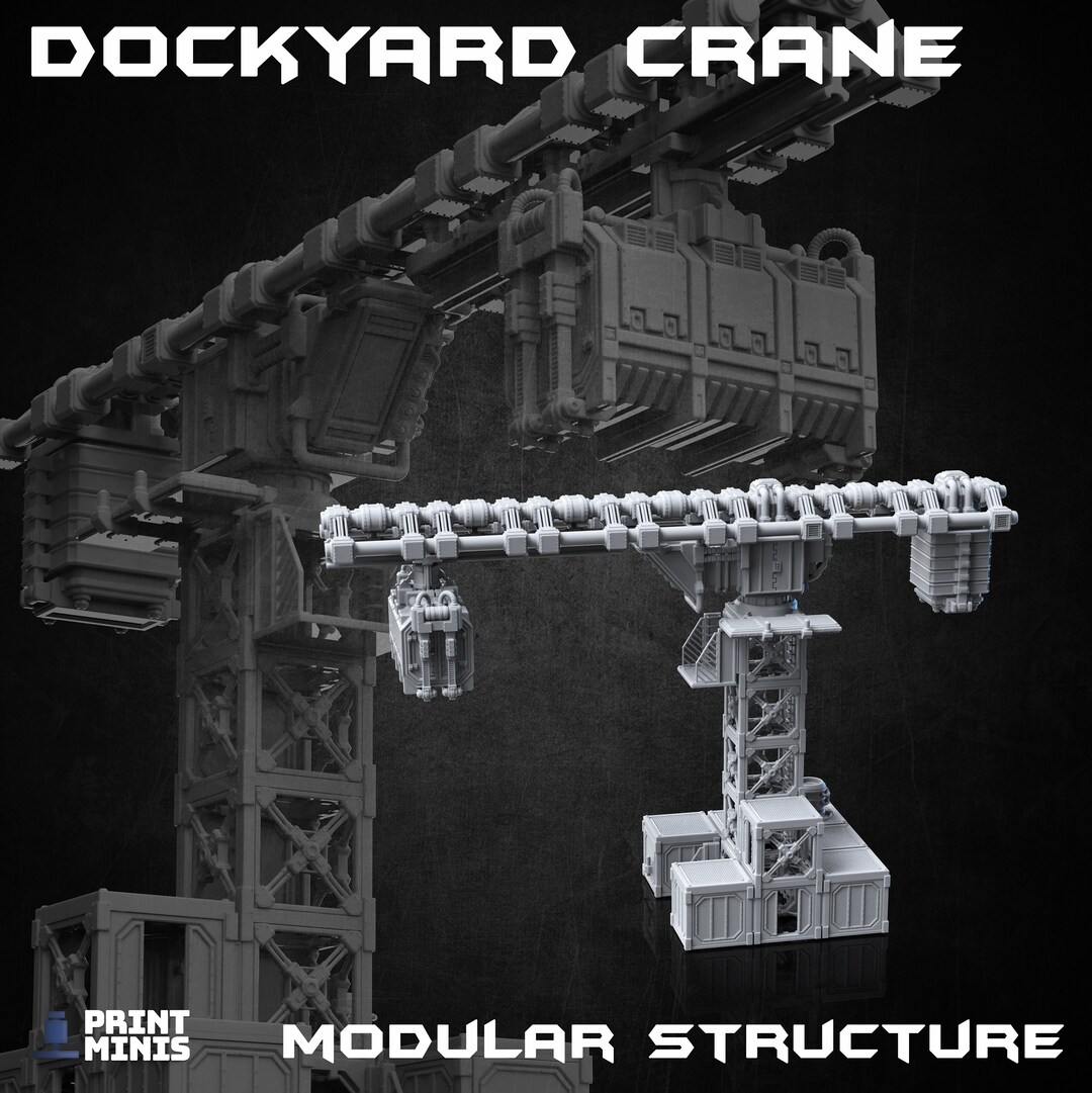 Huge Dockyard Crane Container Mover Shipyard Space Cargo Bay Scatter ...