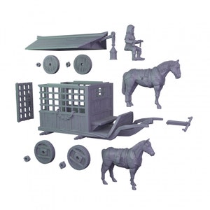 Prisoner Carriage Cage Horse Drawn Victorian Edwardian Town Scatter ...