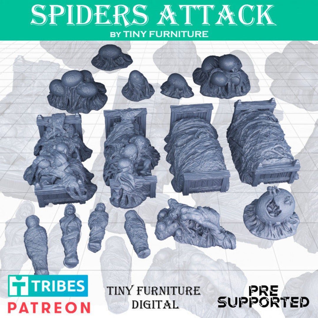 Spider Attack Web Covered Victims Beds Scatter Terrain Scenery ...