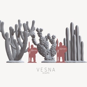Big Cacti Cactus Scatter Pack Terrain Scenery Landscape TTRPG Fantasy ...