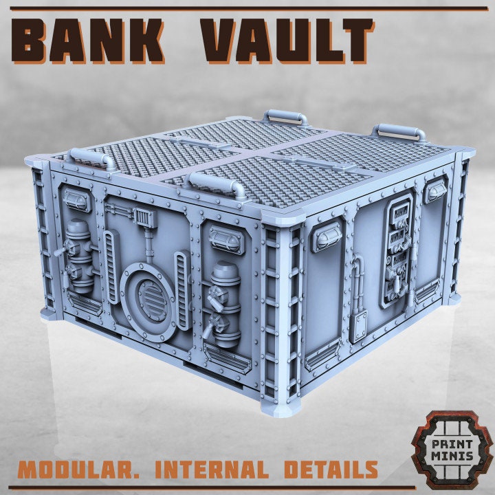 Bank Vault Scifi Space Future Gold Bars Modular Scatter Terrain Scenery ...