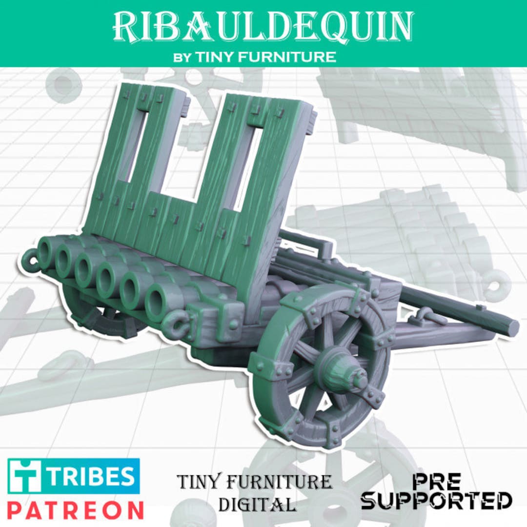 Ribauldequin Rolling Medieval Artillery Weapon Cannon War Defense ...