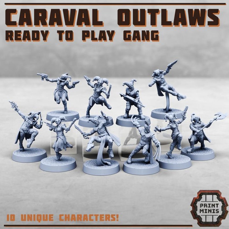 Carnival Outlaws Outlaw Jester Clown Grimdark Dystopian Scifi Harlequin ...