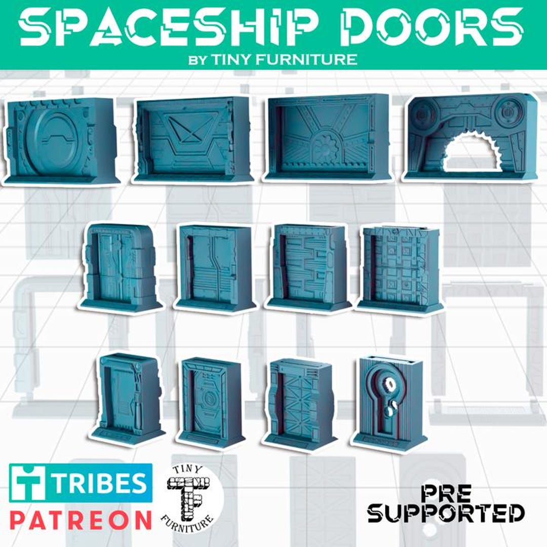 Spaceship Doors Space Ship Metal Scifi Industrial Shuttle Dnd Scatter ...
