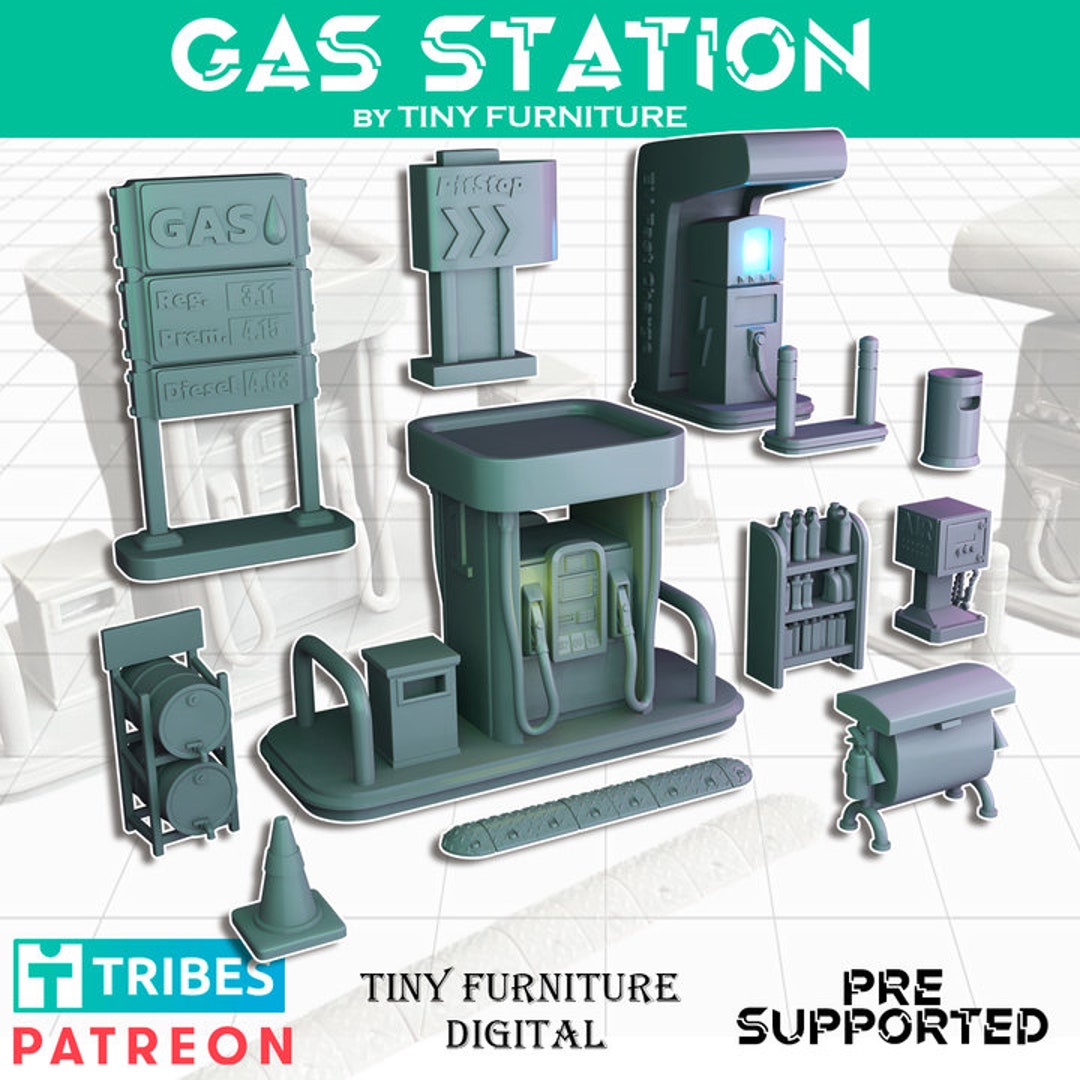Gas Station Pump EV Charging Charge Air Oil Sign Scatter Terrain ...
