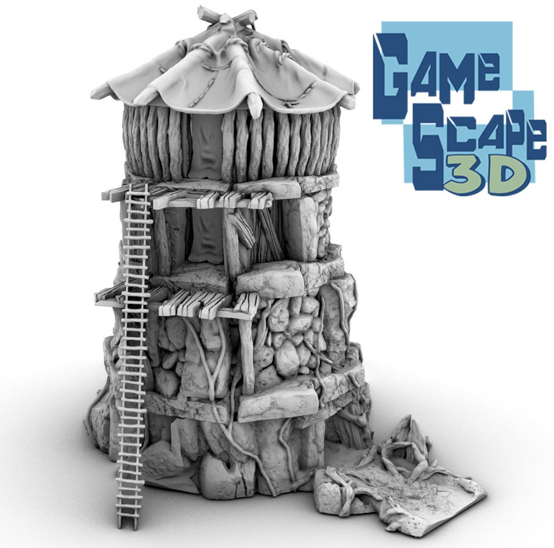 Goblin Swamp Tower Building 28mm TTRPG Fantasy Dnd Miniature - Etsy