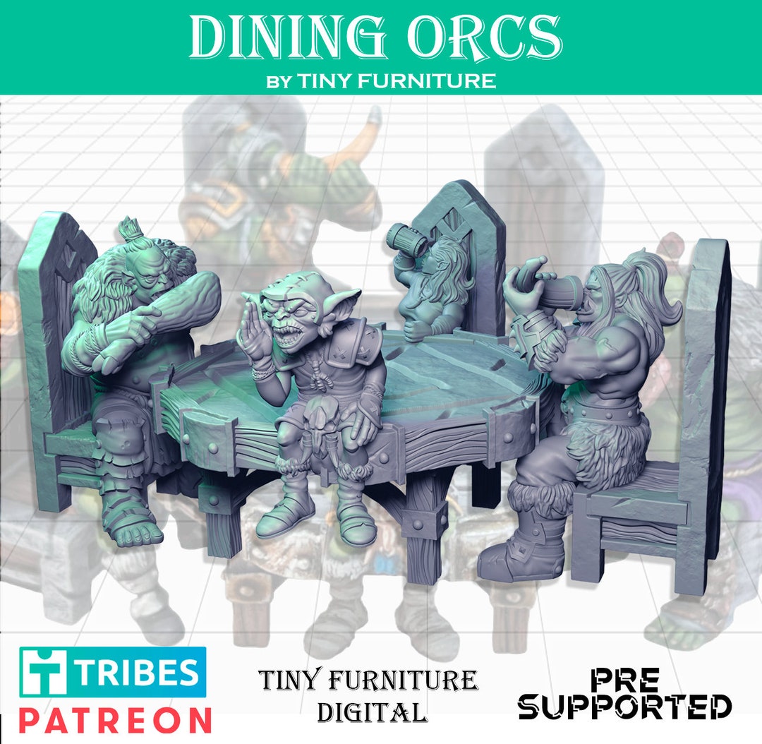 Dining Orcs Orc Partying Drinking Eating Tavern Bar Scatter Terrain ...