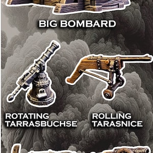 20 Medieval Artillery Weapons Serpentine Bombard Organ Gun Cannon ...