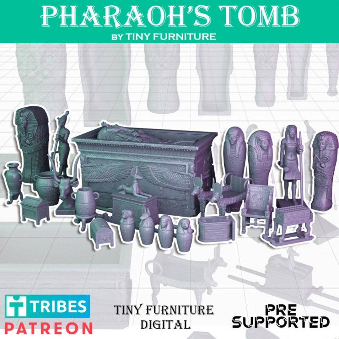 Pharoah Tomb Room Scatter Terrain Scenery Landscape TTRPG Fantasy Dnd ...
