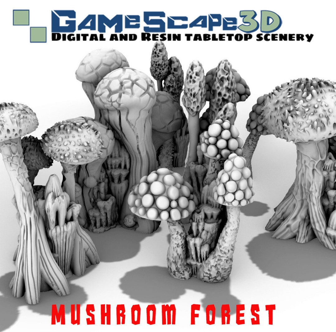 Mushroom Forest Trees Giant Cave Type Scatter Terrain Scenery Landscape ...