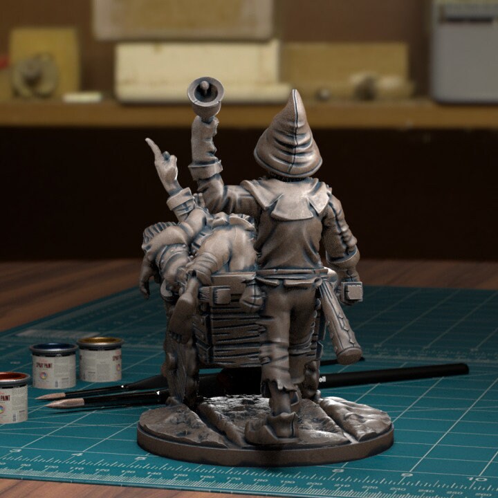 Dead Body Collector Cart Miniature Resin Print TTRPG Fantasy D&D 32mm ...
