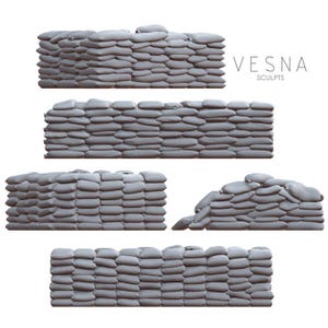 Sandbag Walls Fort Fortification War Military Defense Battlefield ...