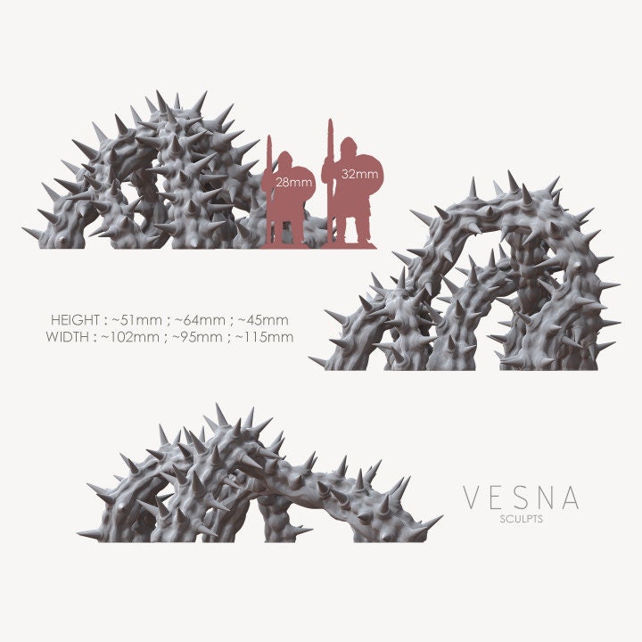 Giant Thorn Weed Vine Scatter Terrain Scenery Landscape TTRPG Fantasy ...