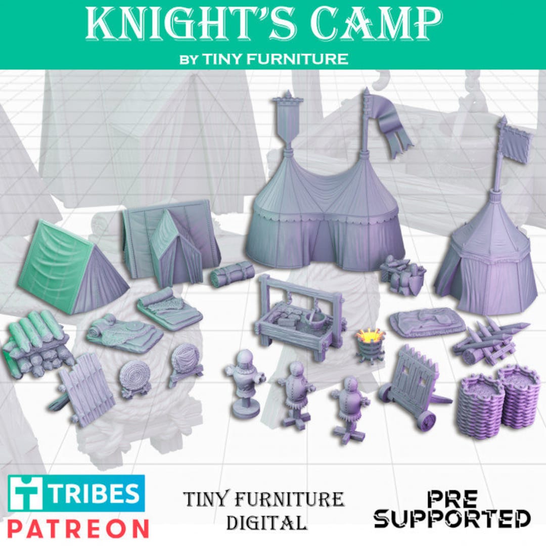 Knights Camp Outpost Dumby Barracks Medieval Fantasy TTRPG Dnd ...