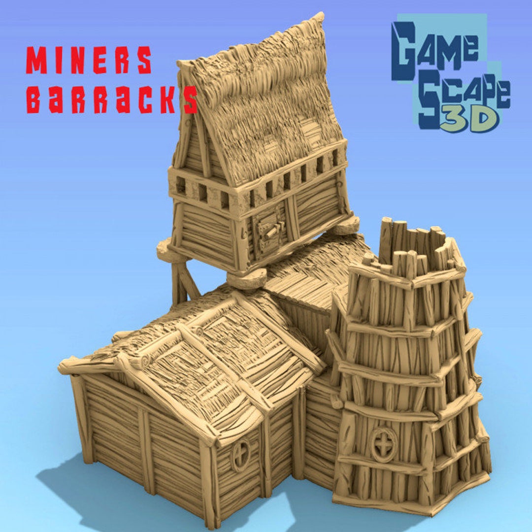 Mine Barracks Mining Site Building Medieval Fantasy TTRPG Scatter ...