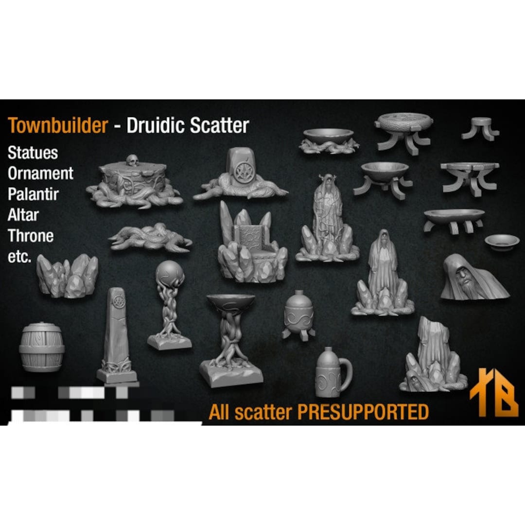 Druid Scatter Terrain Scenery Landscape D&D TTRPG Druidic Statue Shrine ...