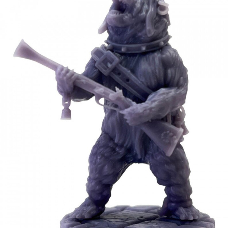 Bear Musketeer Gun Musket Wielding Dnd TTRPG Fantasy Miniature - Etsy