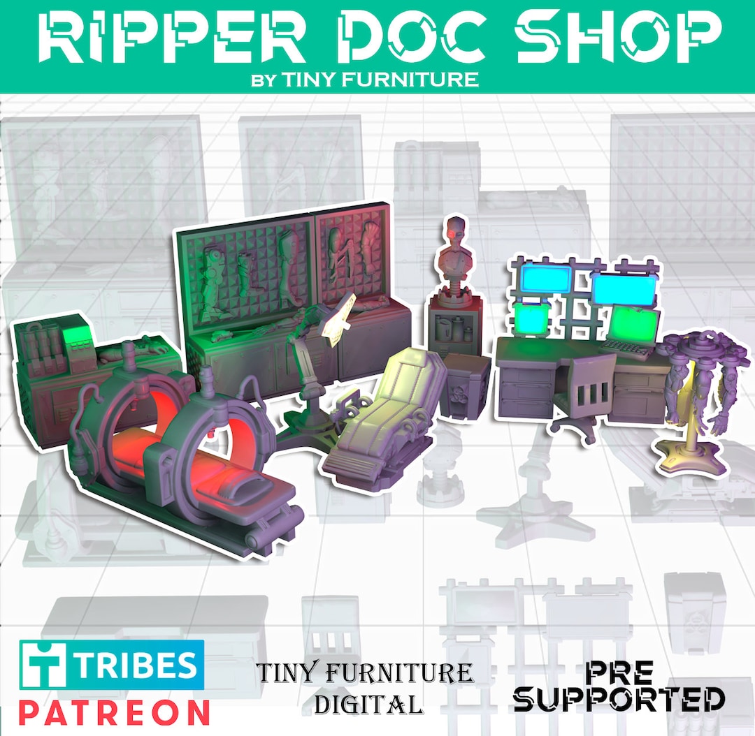 Ripper Doc Shop Scifi Doctors Lab Medical Office Space Futuristic ...