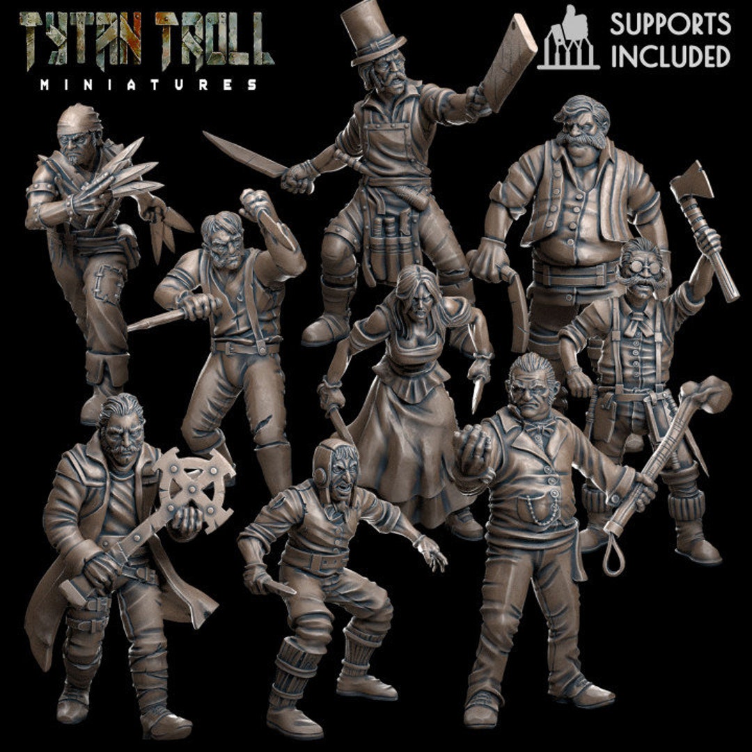 Bandit Bundle 2 Bandits Woman Man Humans Dnd Scatter Terrain Butcher ...