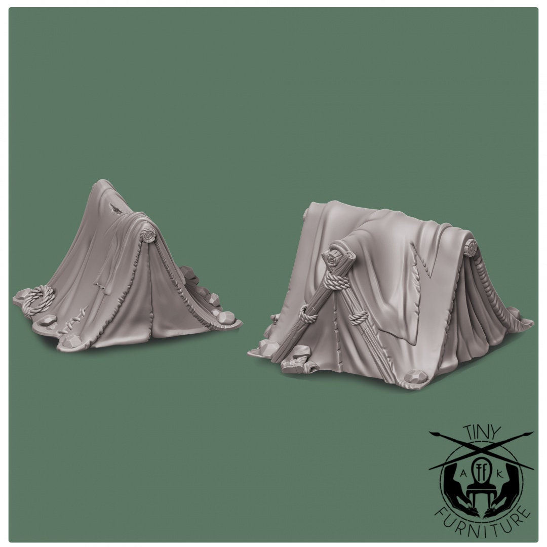 Bandit Camp Scatter Terrain D&D Pathfinder TTRPG Resin Print Fantasy ...