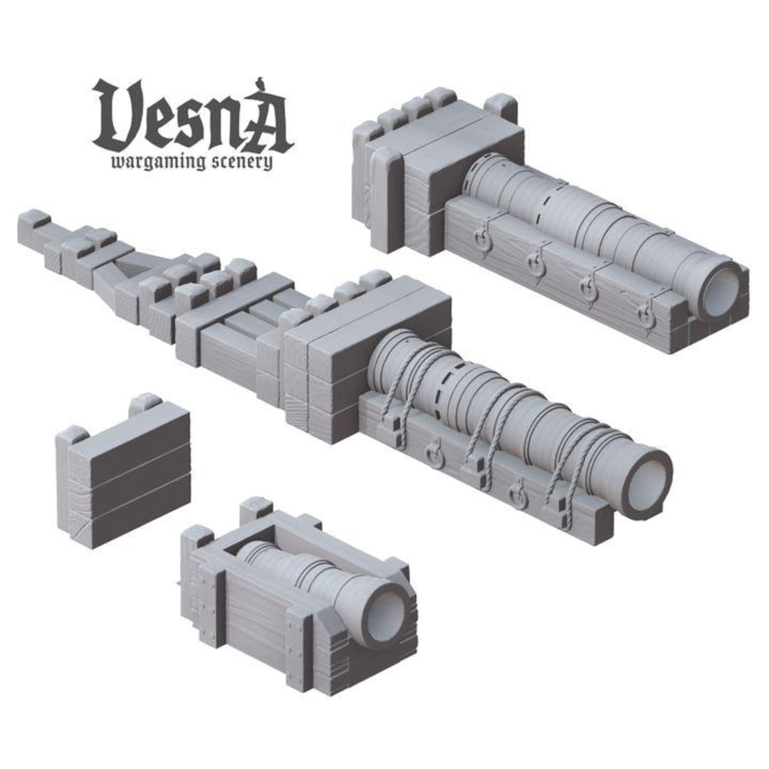 Medieval Bombard Pack 2 Artillery Weapon Cannon Gun War Scatter Terrain ...
