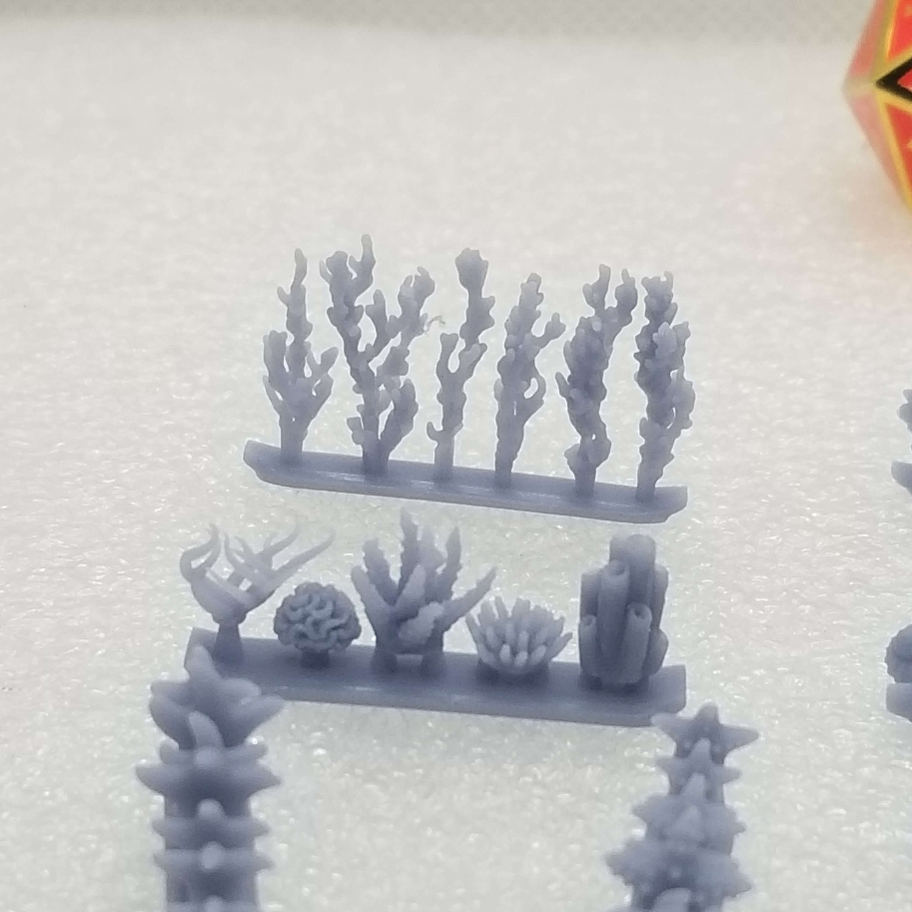 Ocean Aqua Scape Aquarium Miniatures Coral Starfish Clam W/ Treasure ...