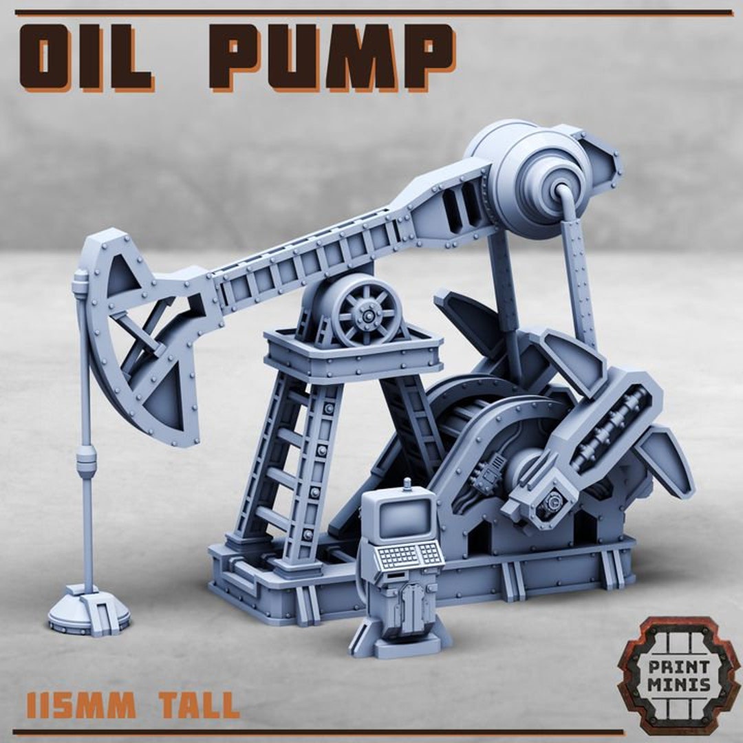 Oil Pump Metal Industrial Black Gold Machine Scatter Terrain Scenery ...