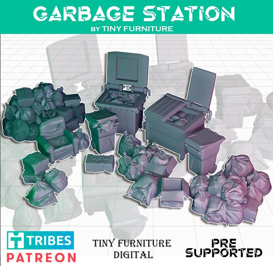 Garbage Station Trash Junk Tard Landfill Dumpster Dnd Scatter Terrain ...