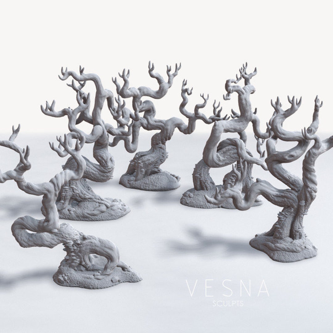 Fantasy Forest Dead Woods Swamp Trees Scatter Terrain Scenery Landscape ...