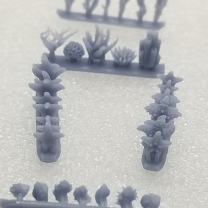 Ocean Aqua Scape Aquarium Miniatures Coral Starfish Clam W/ Treasure ...