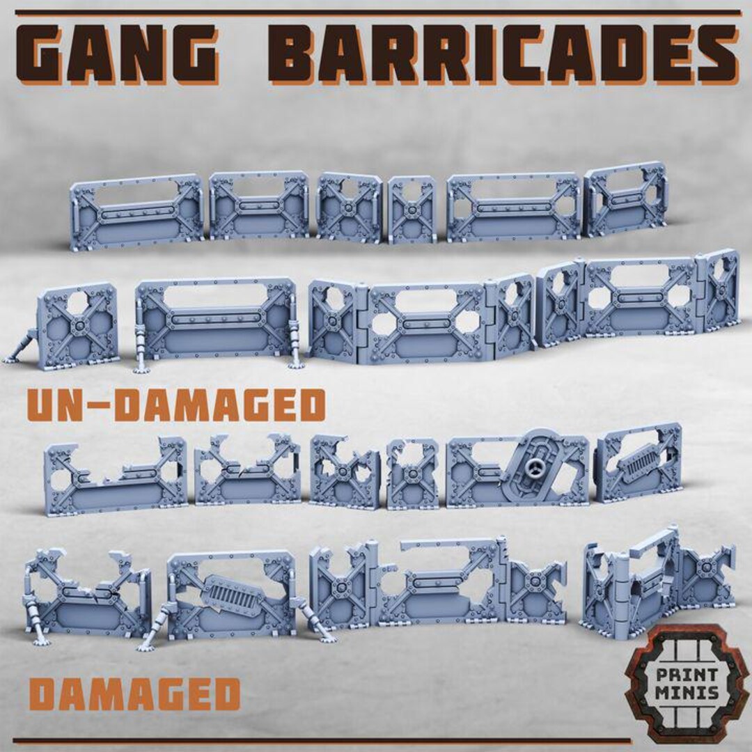 Gang Barricades Scifi Space Metal Scatter Terrain Scenery Landscape Dnd ...