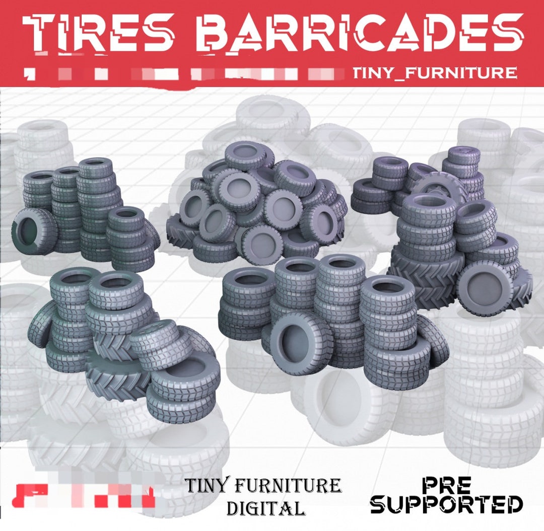Tire Piles Terrain Scatter TTRPG Miniature Resin Print Dnd Shop - Etsy