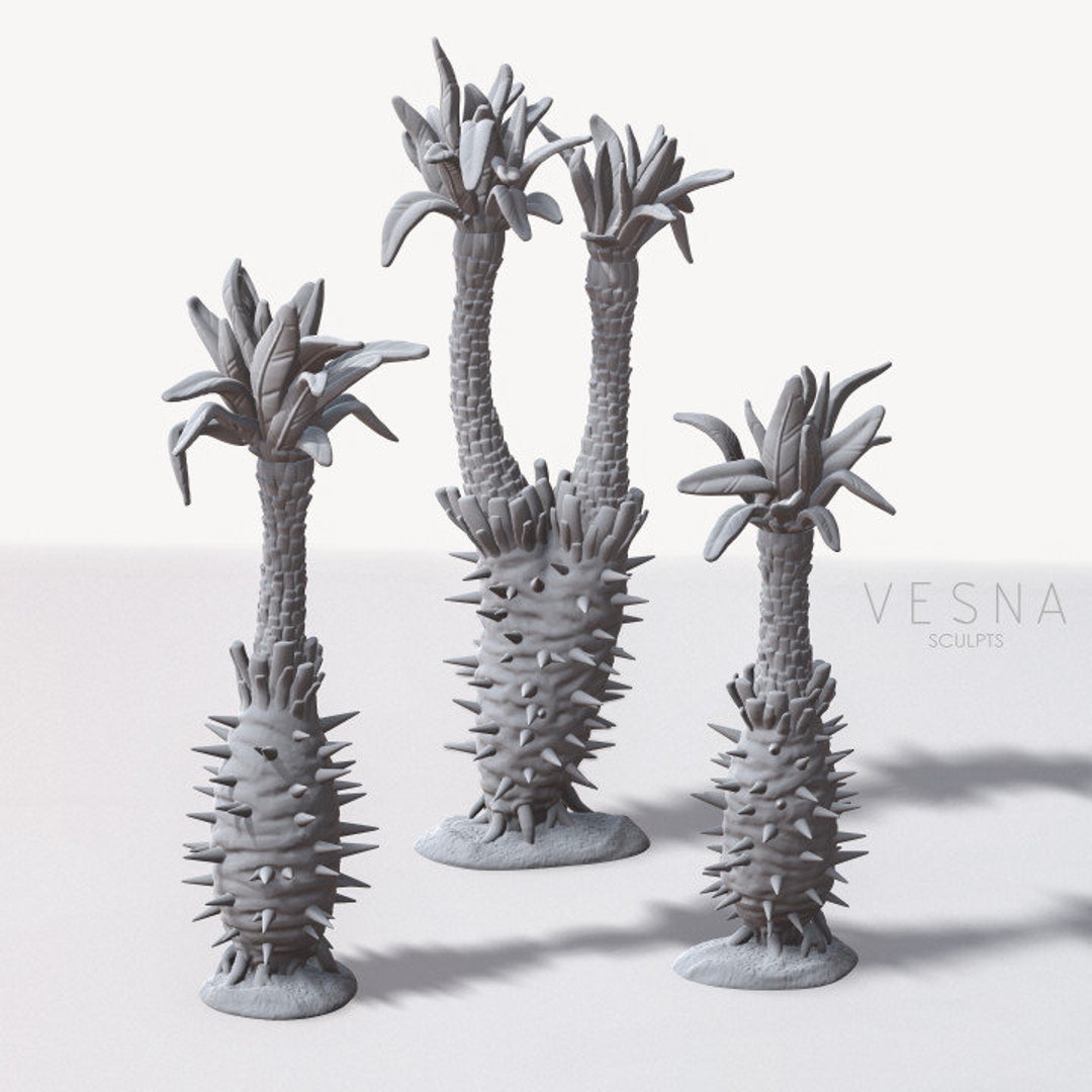 Predatory Spikey Palm Trees Vegetation Desert Scatter Terrain Scenery ...